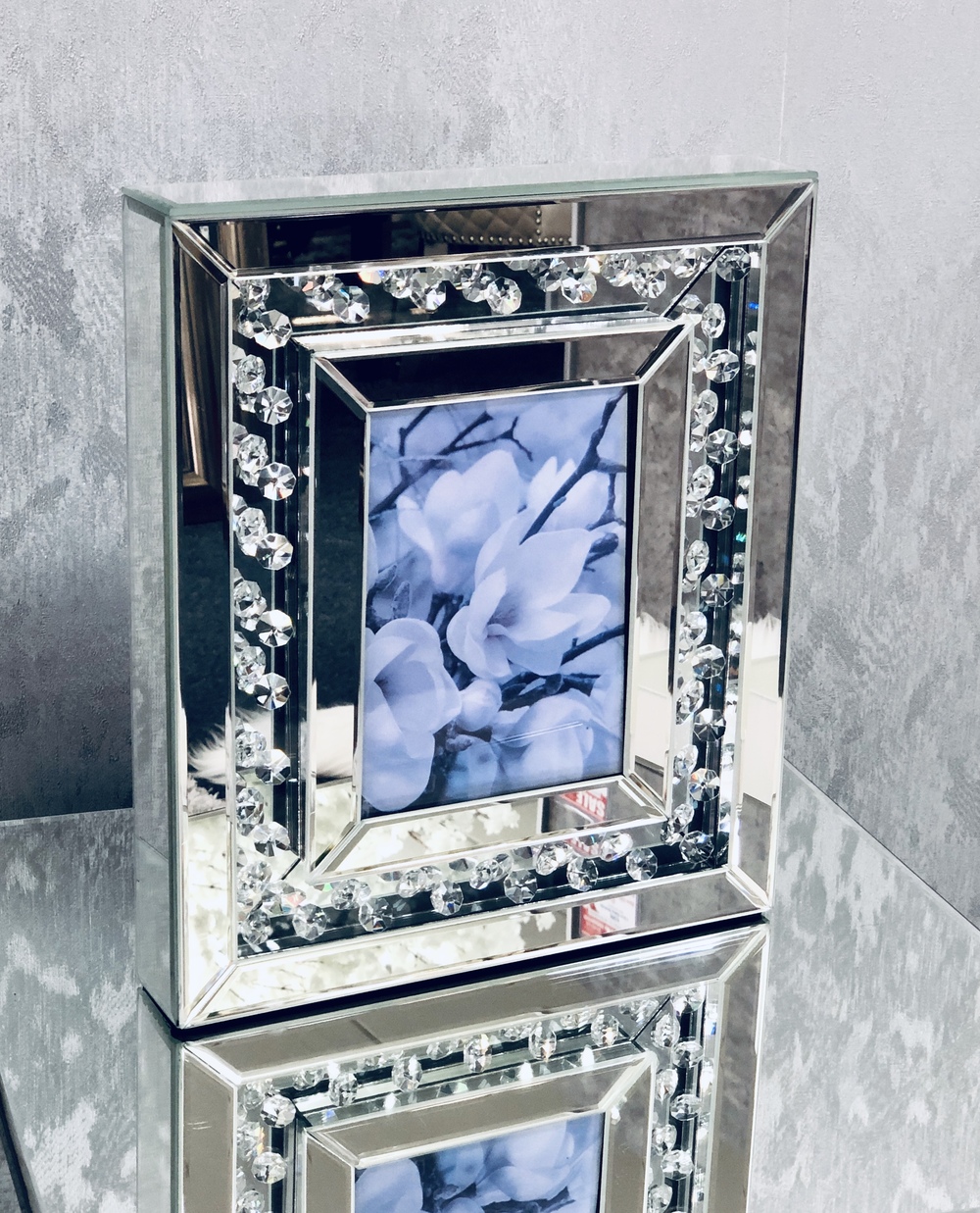 Floating Crystal Large Photo Frame - ASR Interiors