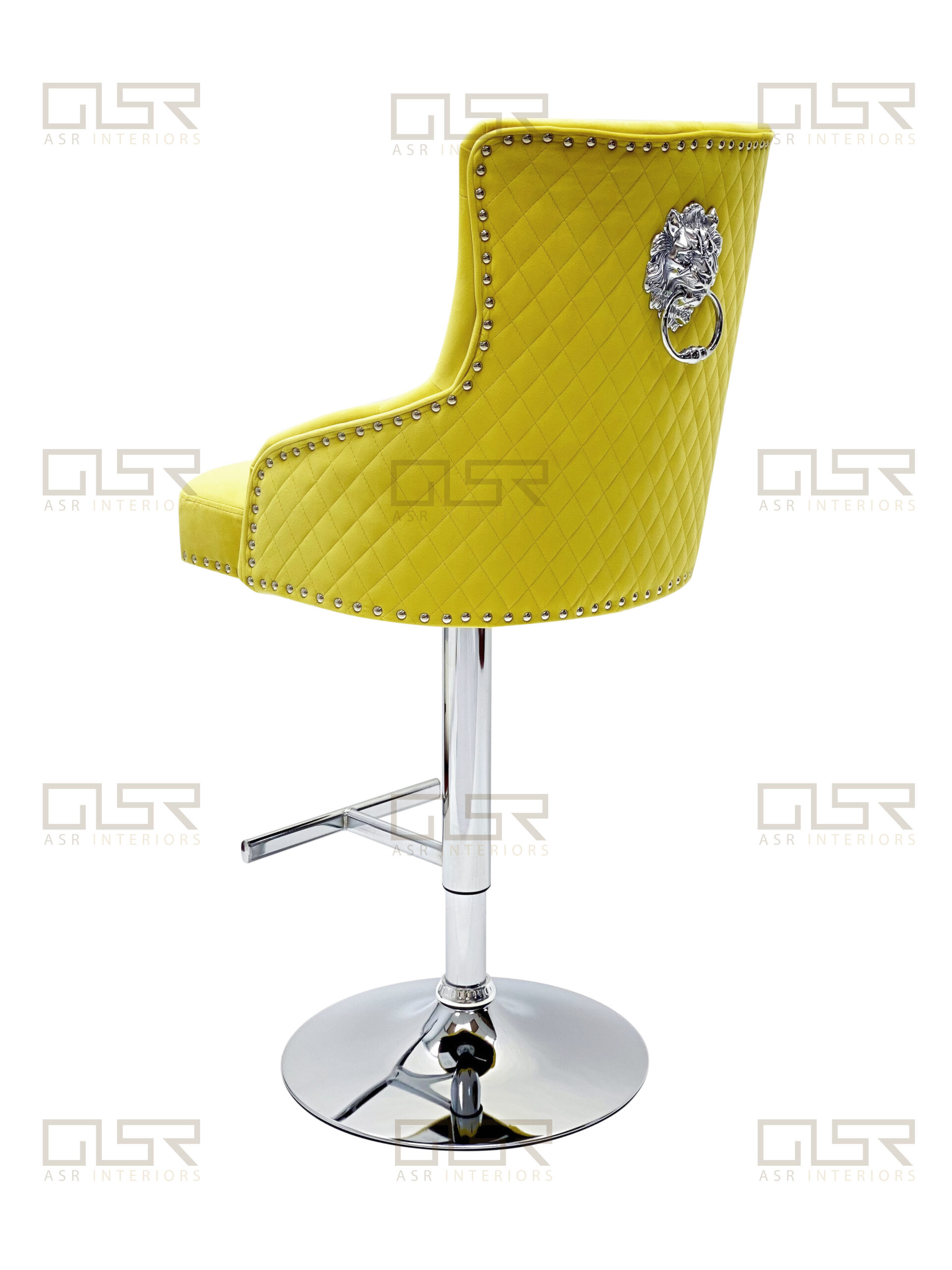 Majestic Mustard Fabric Bar Stool - ASR Interiors