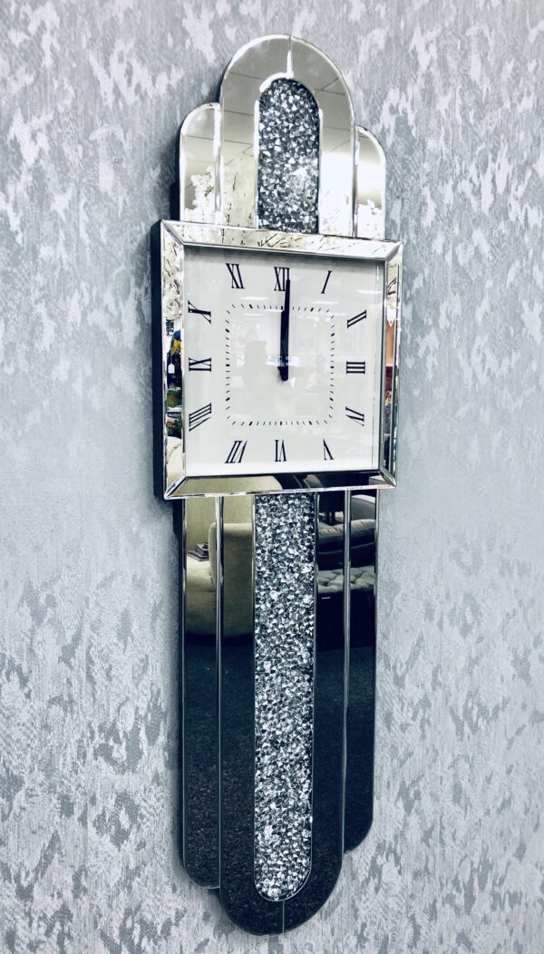 Crushed Diamond Wall Hanging Clock - ASR Interiors