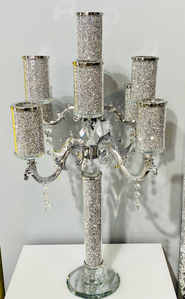 Crystal Crushed Candelabra 9 Arm - ASR Interiors
