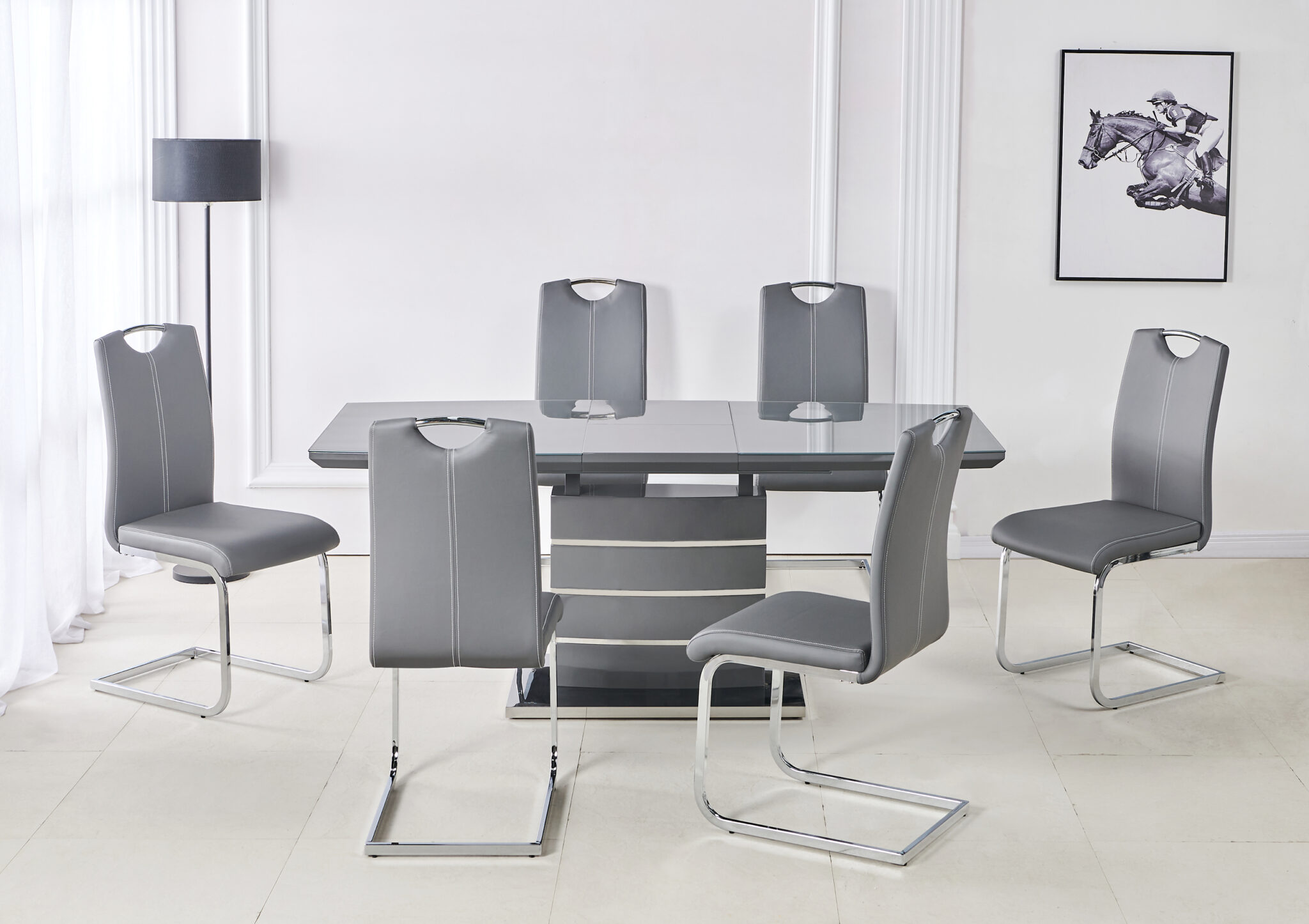 Milan Grey Extending Dining Table - ASR Interiors