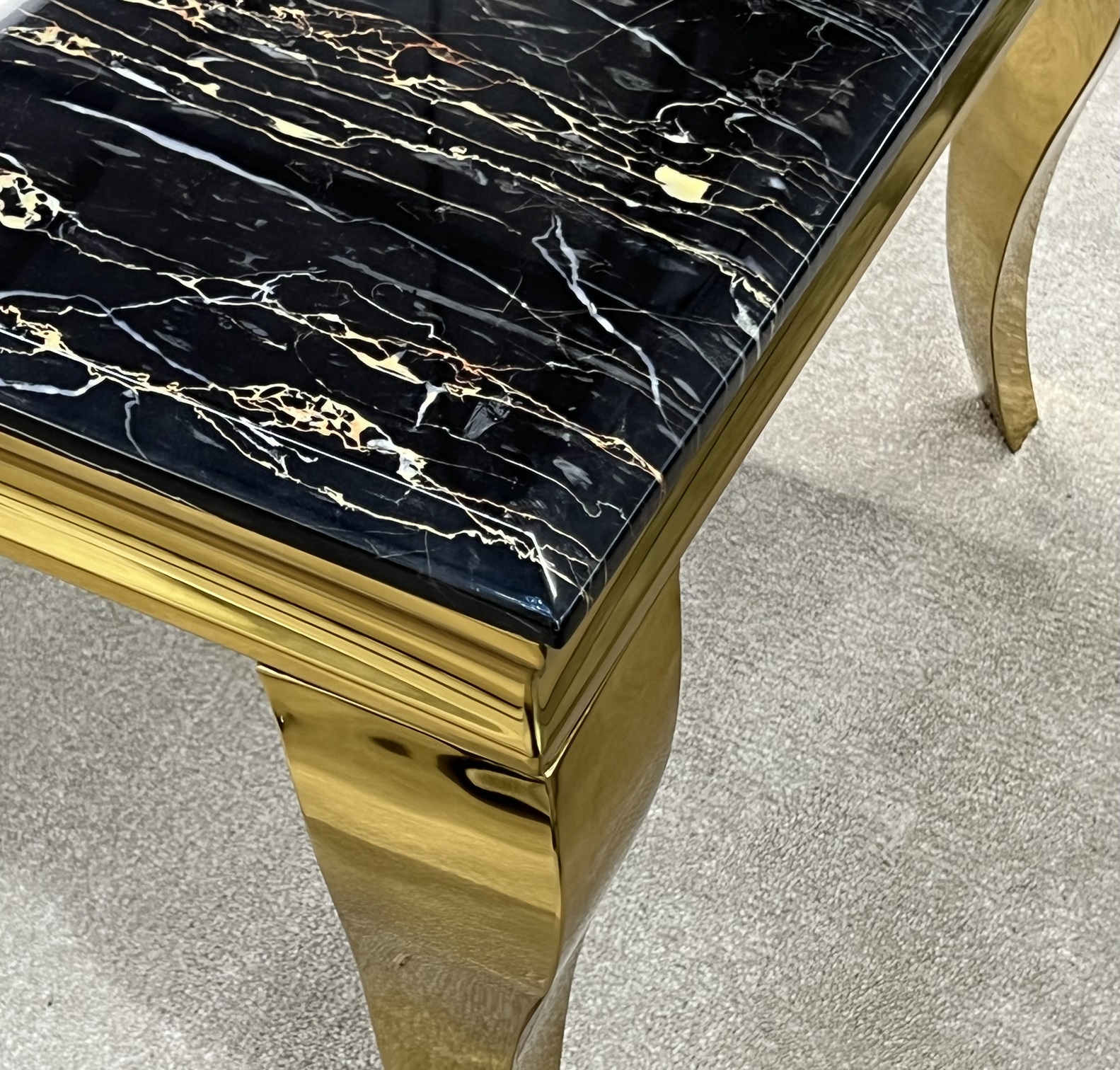 Sofia Black & Gold Marble Coffee Table - ASR Interiors