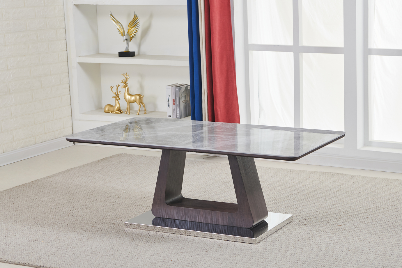 Zermatt Extendable Dining Table(160 - 200) (Grey Ceramic) with 6 ...