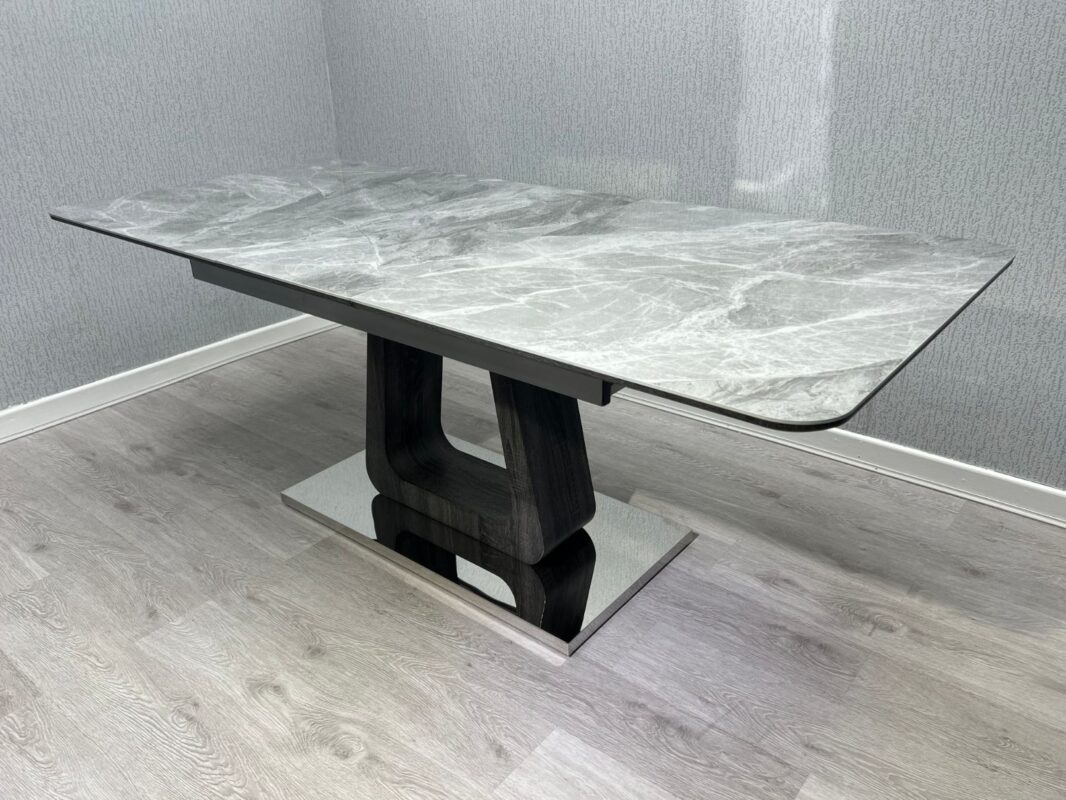 Zermatt Extendable Dining Table(160 - 200) (Grey Ceramic) - ASR Interiors