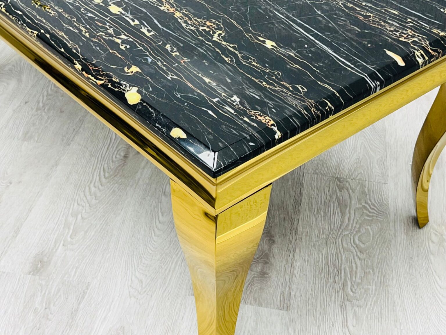 Sofia Black & Gold Marble Coffee Table - ASR Interiors