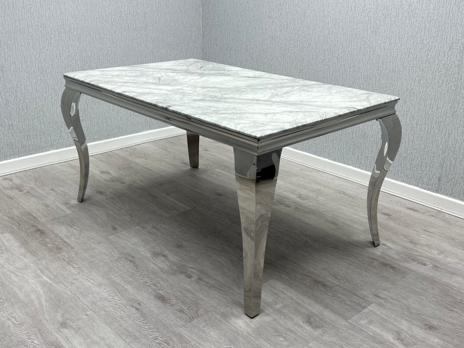 Sofia Grey & Silver Dining Table - All Sizes - ASR Interiors