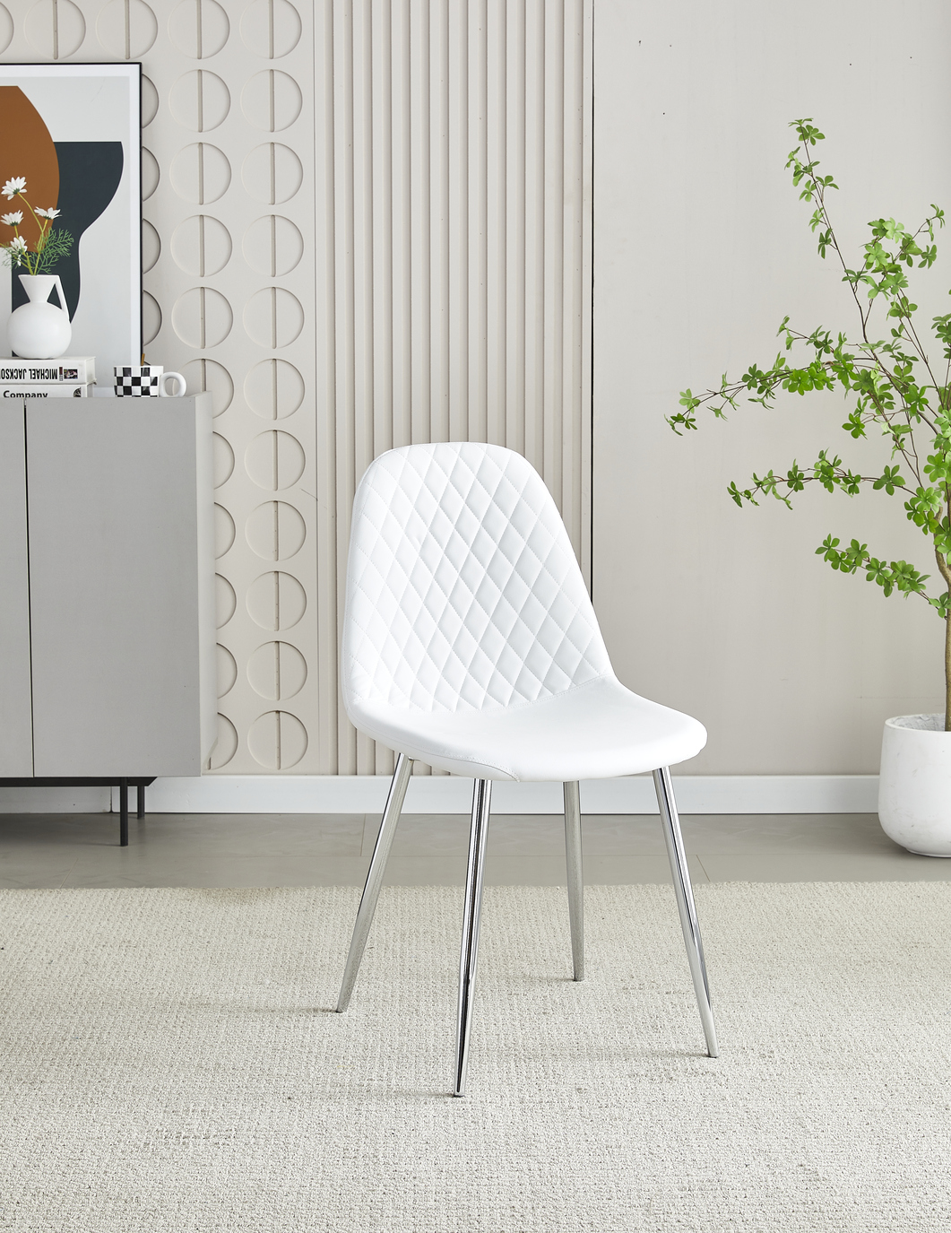 Mexico White PU Dining Chair - ASR Interiors