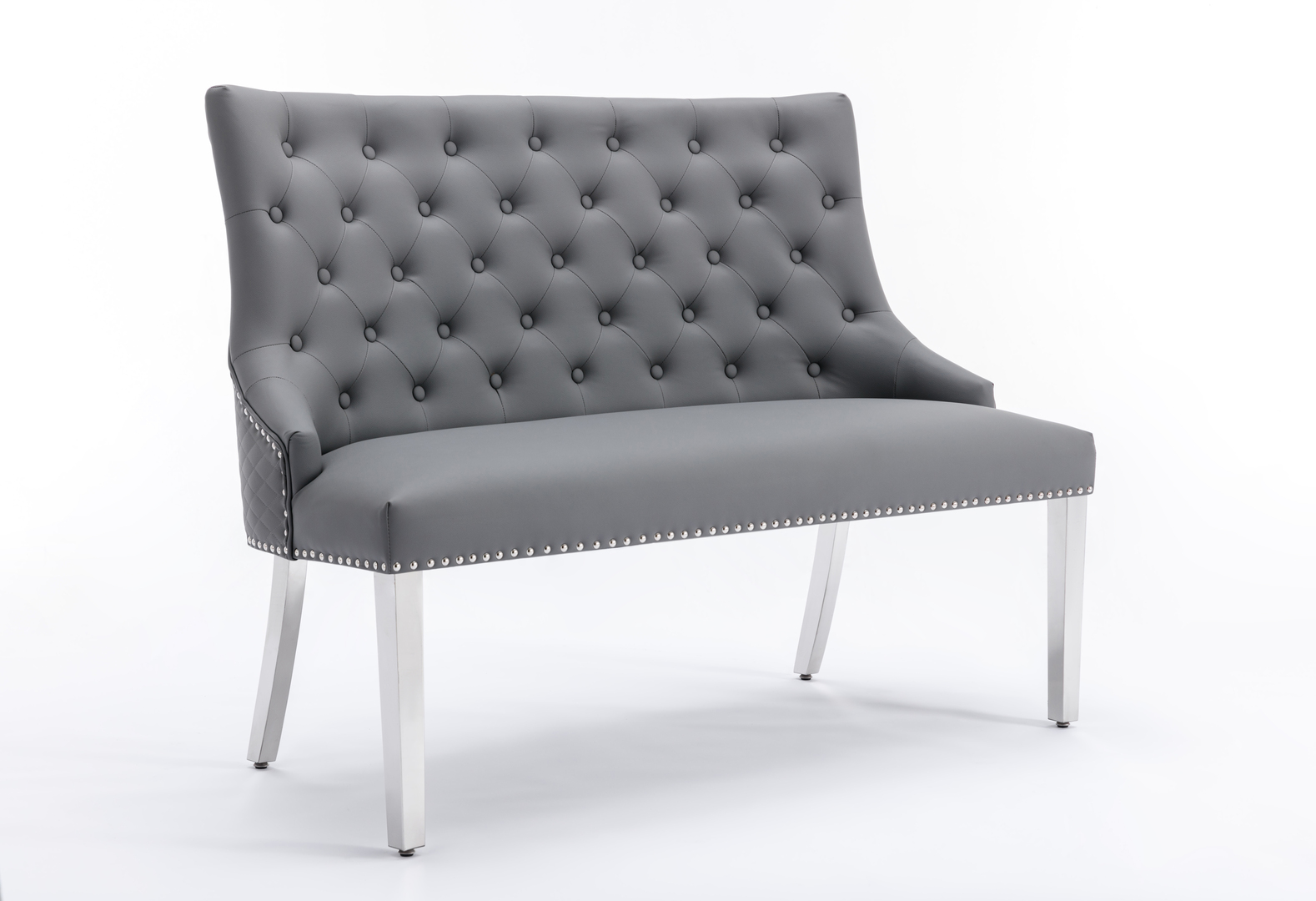 Majestic PU Grey High Back Bench - ASR Interiors