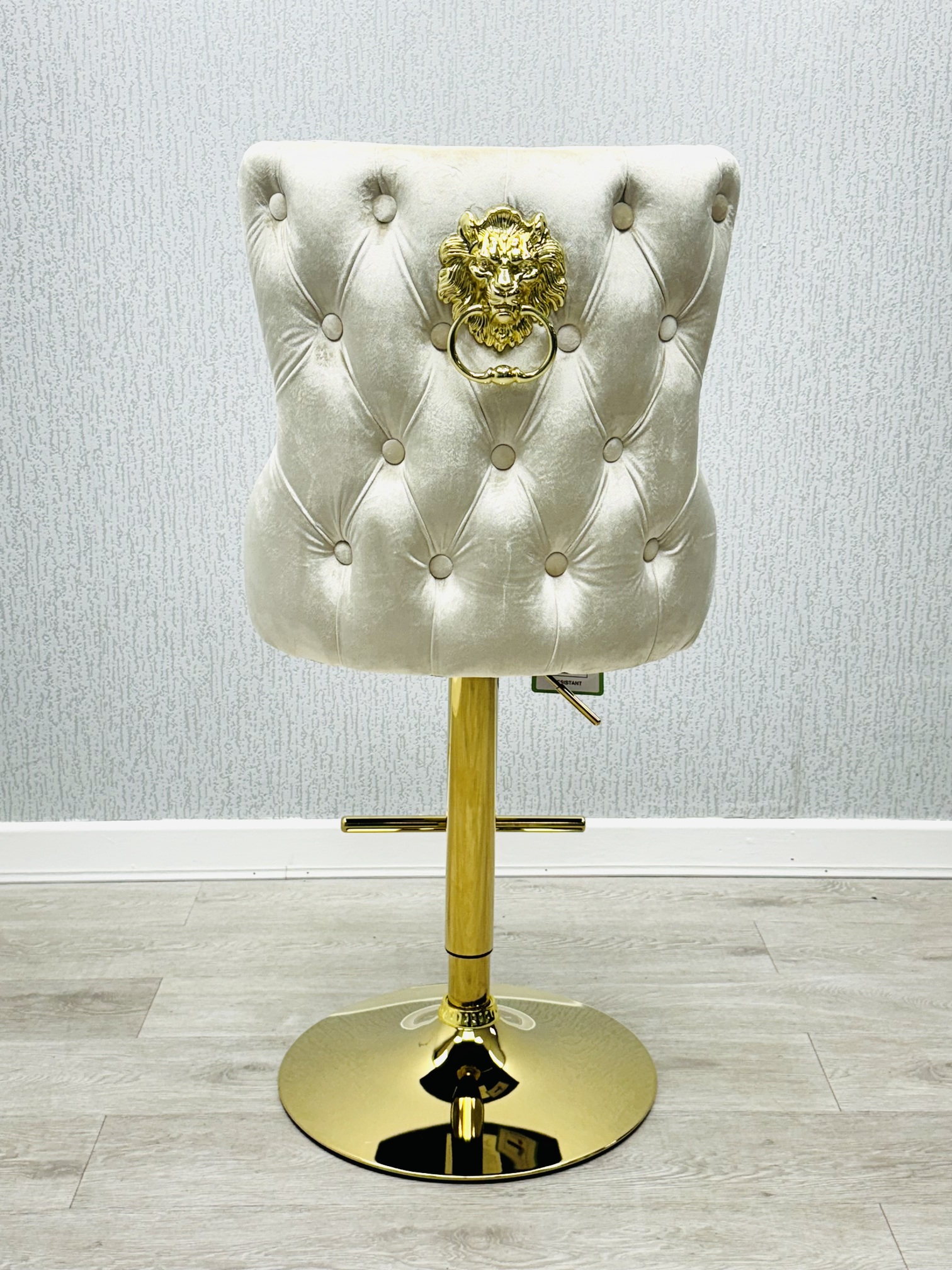 Victoria Cream Lion Knocker Breakfast Stool - ASR Interiors