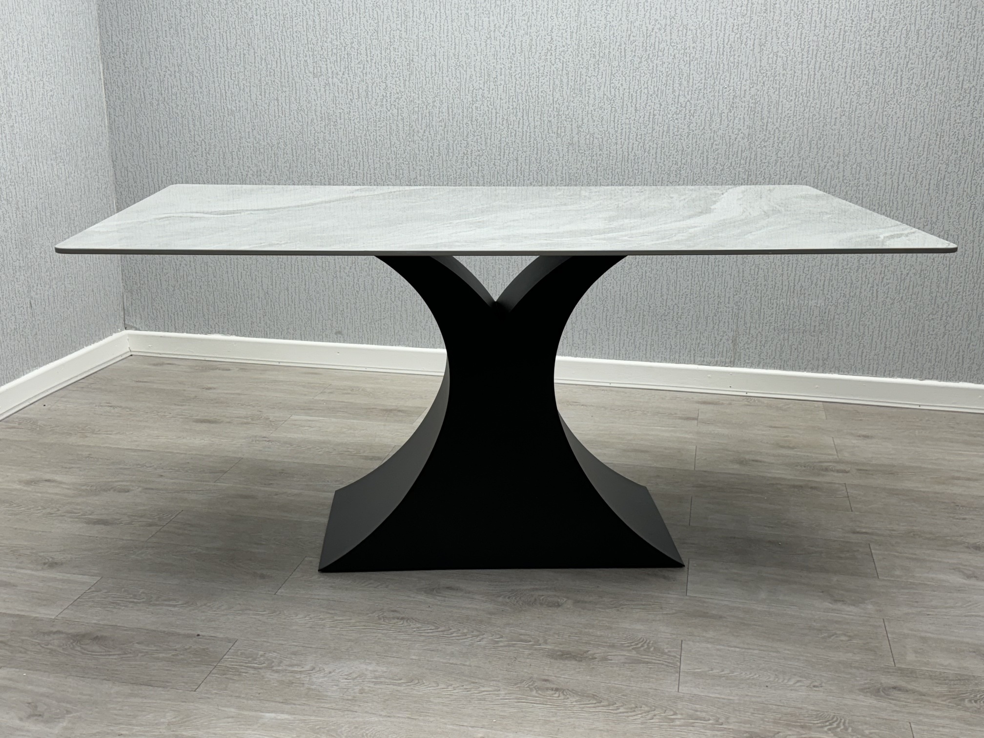 Caroline Grey Ceramic 160cm Fixed Top Table - ASR Interiors