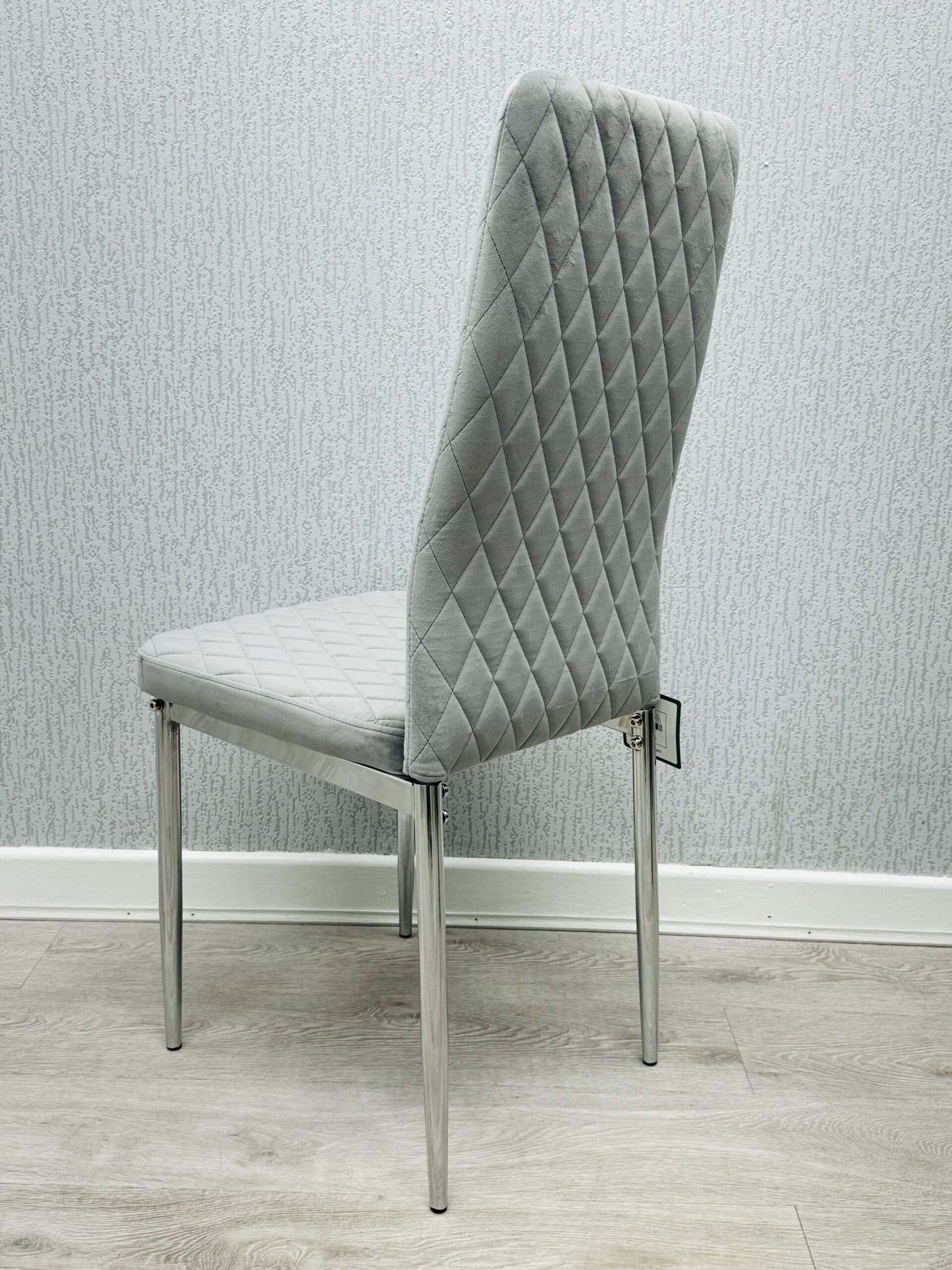 California Light Grey Velvet Dining Chair - ASR Interiors