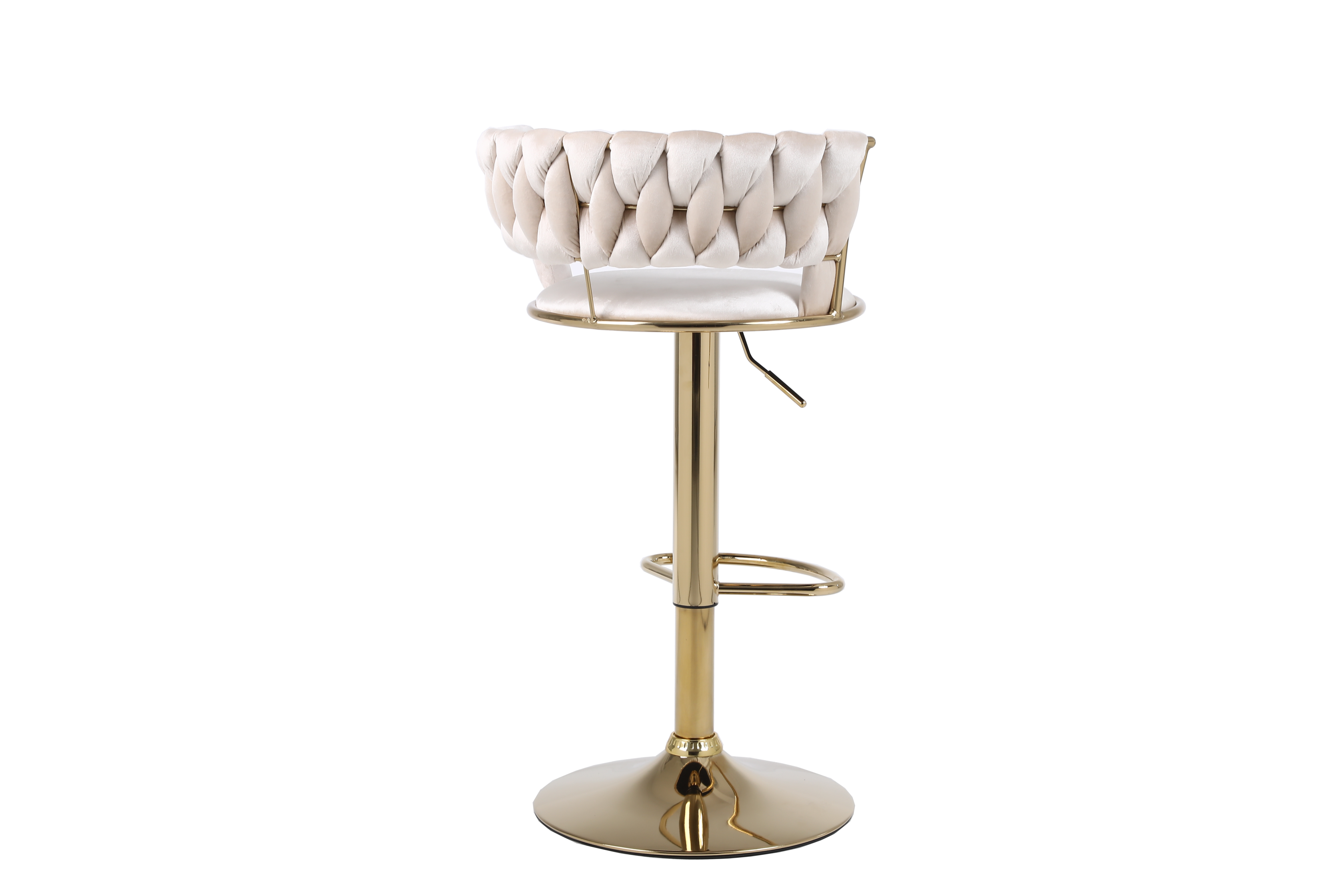 Camelia Cream & Gold Bar Stool - ASR Interiors