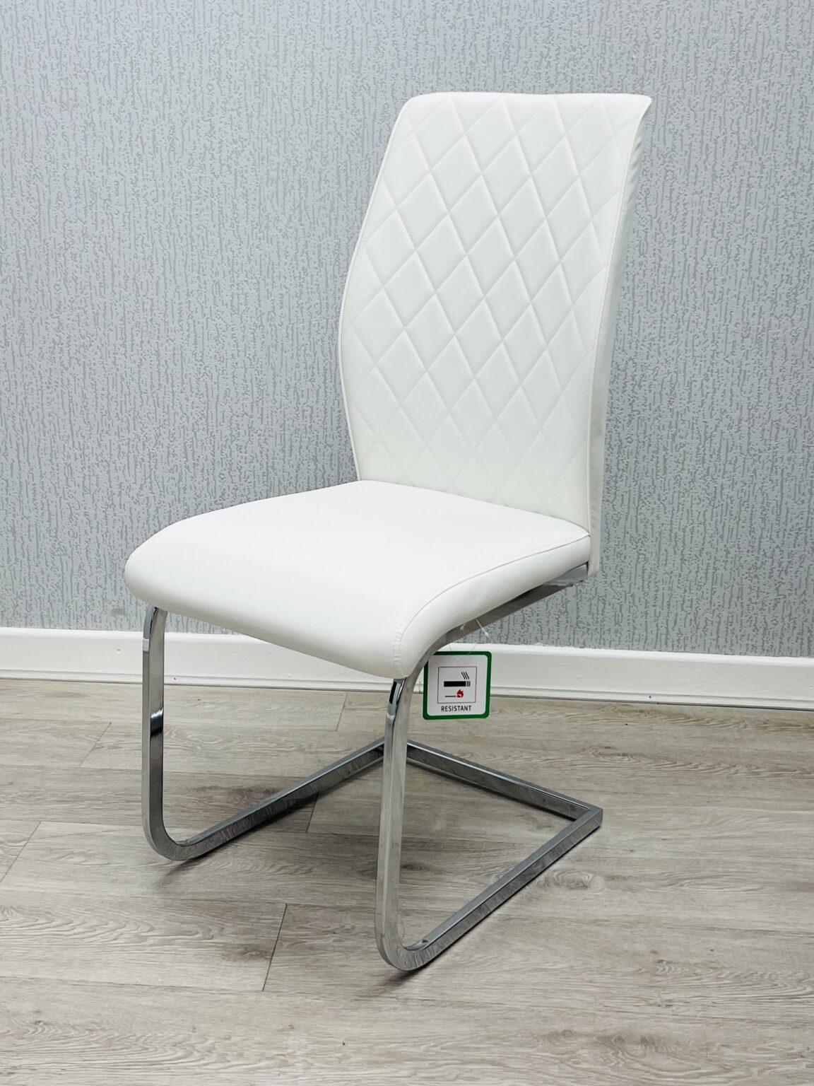 Atlantis White PU Dining Chair - ASR Interiors