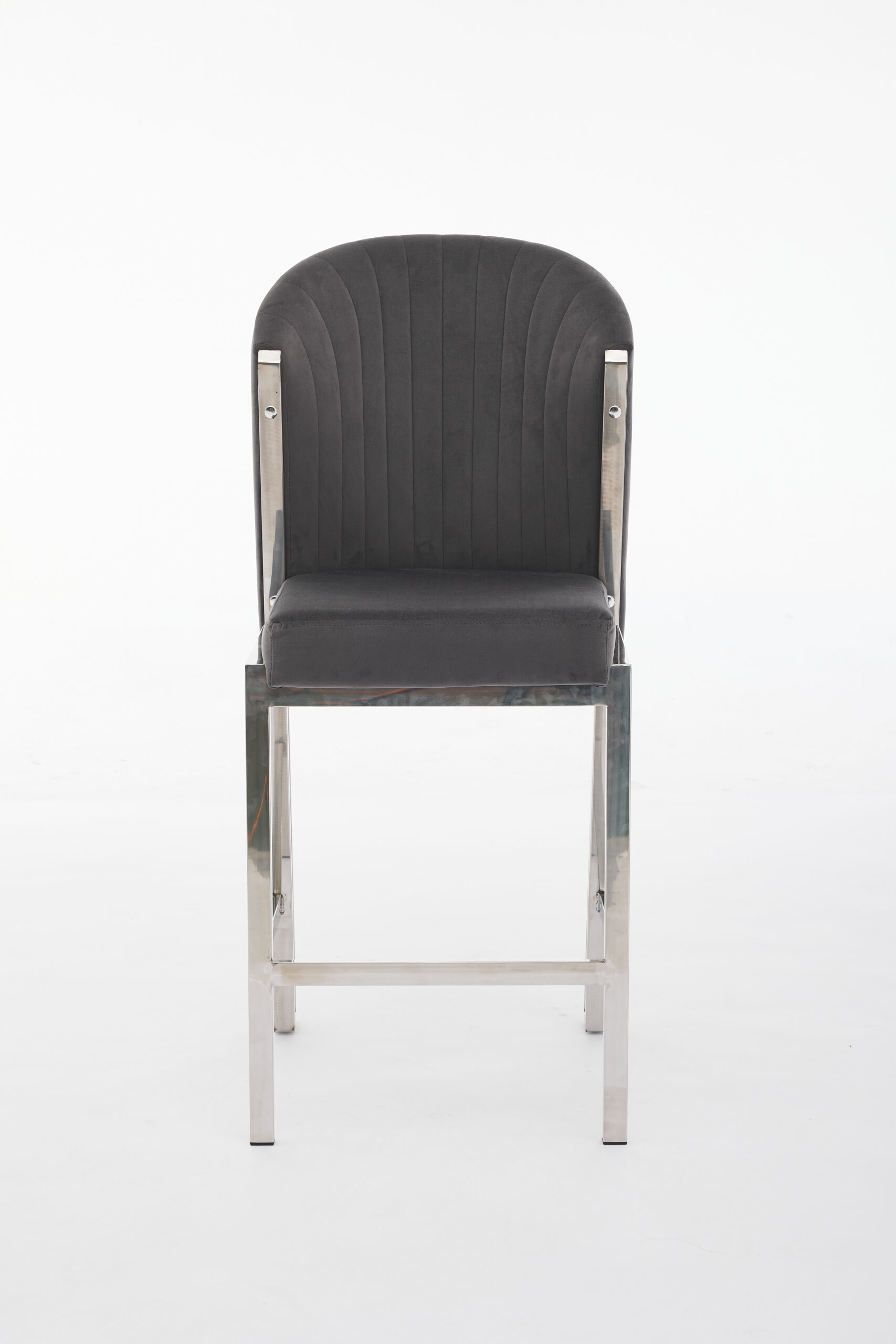 Fabio Grey Silver Breakfast Stools - ASR Interiors