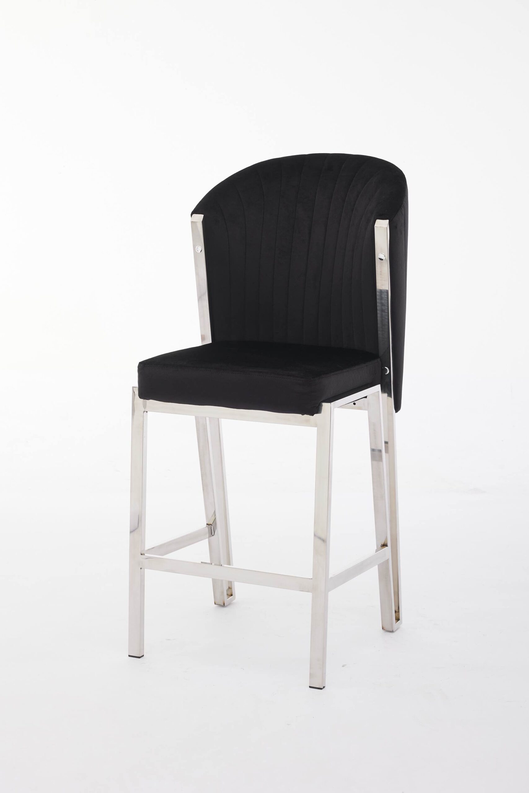 Fabio Black Silver Breakfast Stools - ASR Interiors