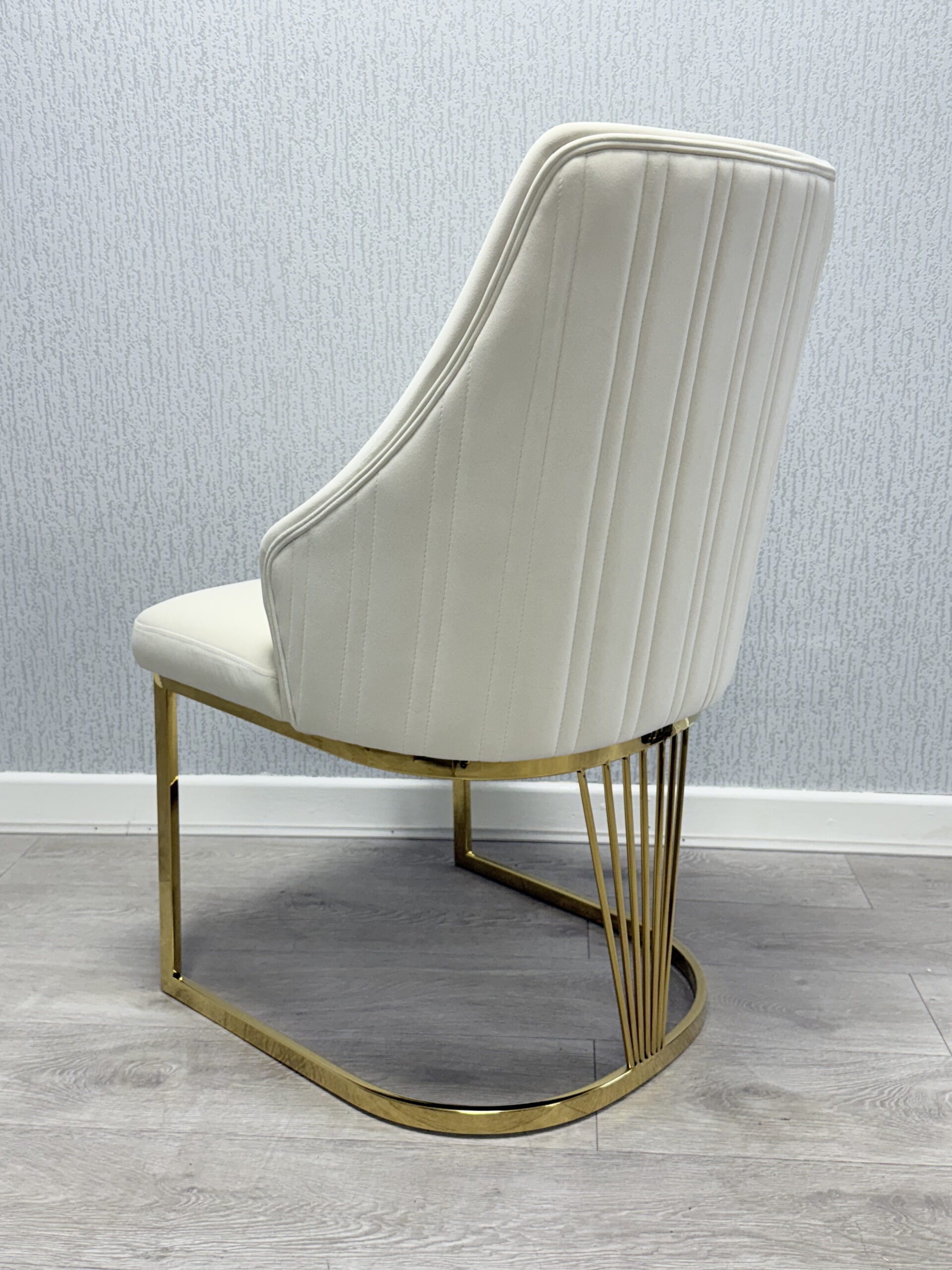Lasco Cream & Gold Dining Chair - ASR Interiors