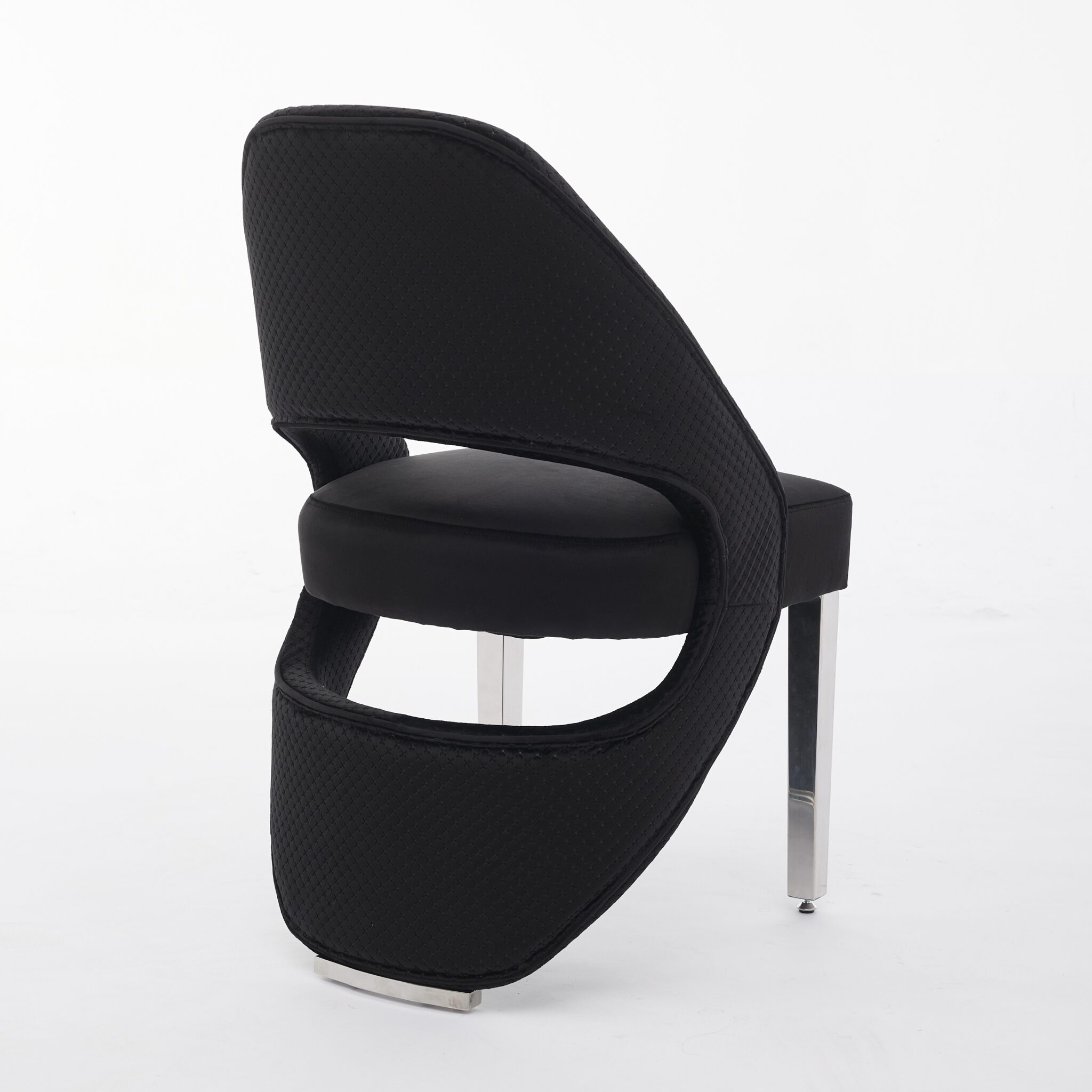 Santorini Black Silver Dining Chair - ASR Interiors